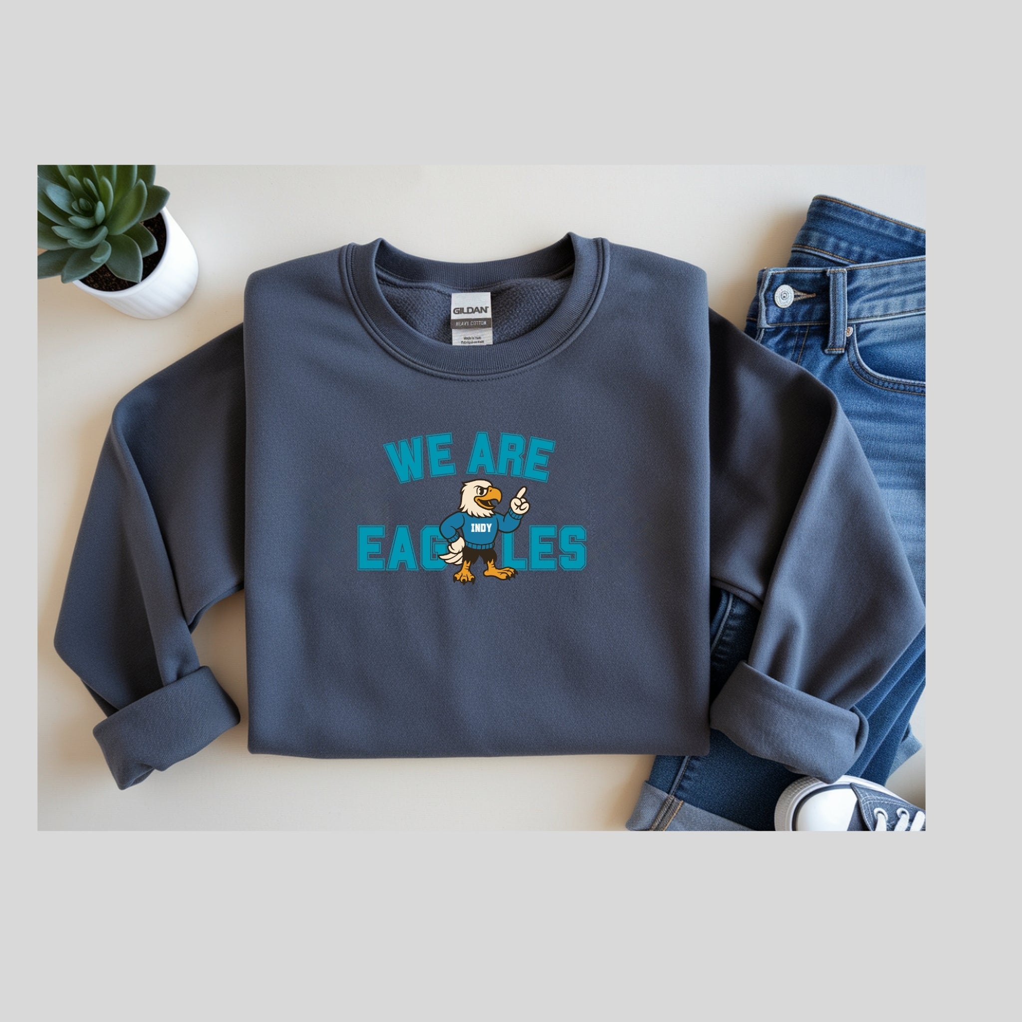 We are Eagles front and back Crewneck (English) – Seven Daffodil Creations